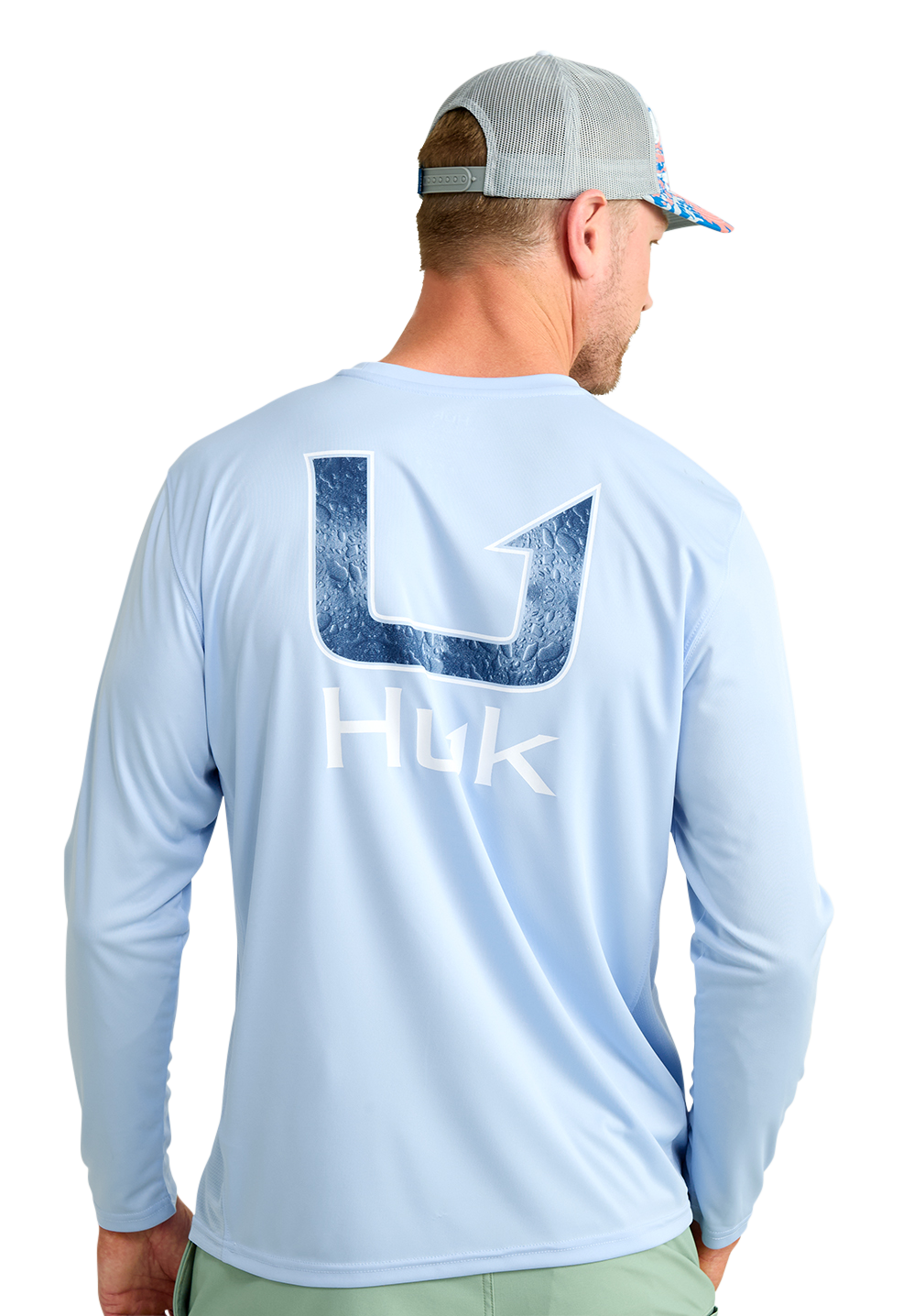 Huk Pursuit Logo Fill Long-Sleeve Crew for Men | Bass Pro Shops